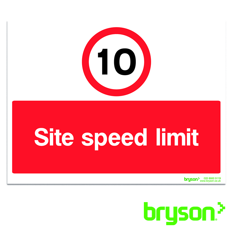 10 Site Speed Limit Sign | Traffic Control Signs | Site Traffic Signs ...