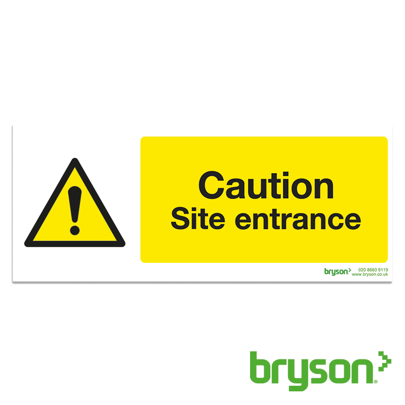 Caution Site Entrance Sign | Prohibition & Danger Signs | Safety Signs ...