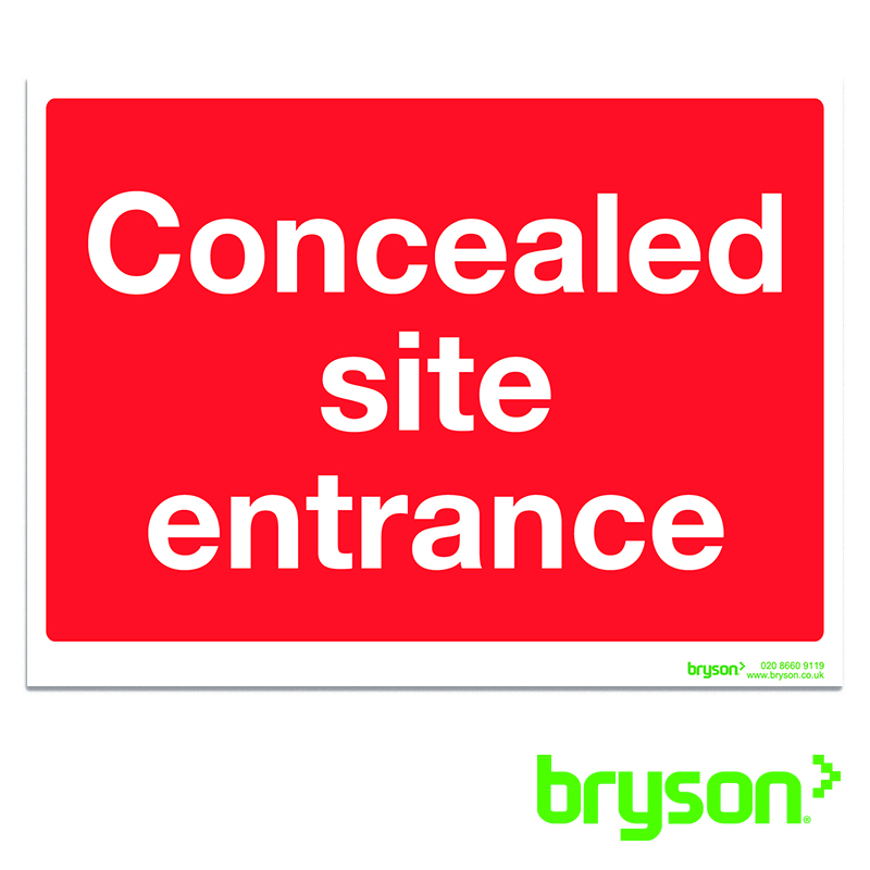 Concealed Site Entrance Sign | Prohibition & Danger Signs | Safety ...
