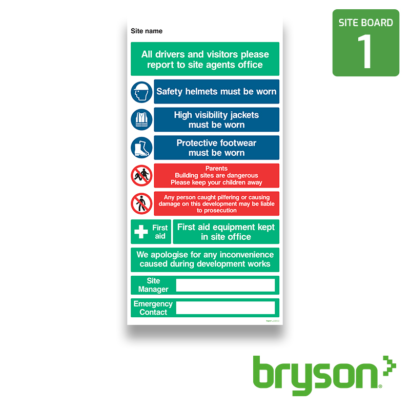 Site Safety Board | Site Safety Boards | Site Boards | Safety Signs ...