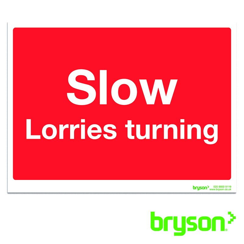 Slow Lorries Turning Sign | Traffic Control Signs | Site Traffic Signs ...