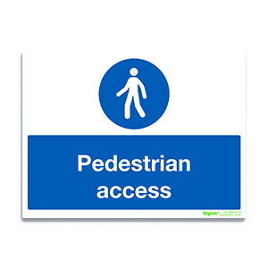 Pedestrian Access Sign | Pedestrian Warning Signs | Site Traffic Signs ...