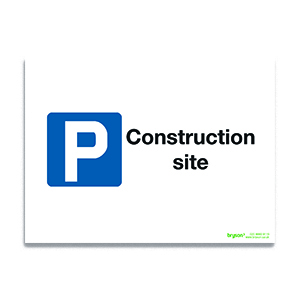 Construction Site Parking Sign | Parking Signs | Site Traffic Signs ...