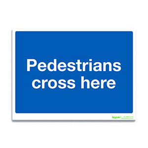 Pedestrians Cross Here Sign | Pedestrian Warning Signs | Site Traffic ...